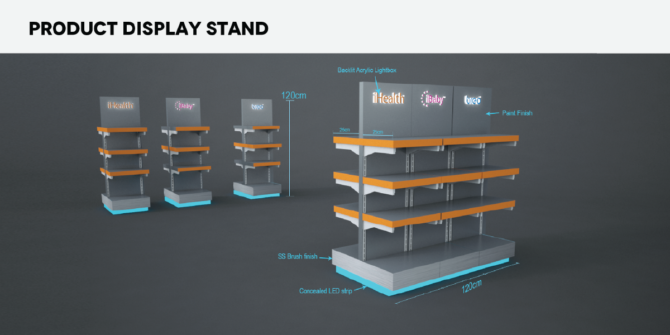 Acrylic Display Stand Dubai | Product Display Stand Dubai